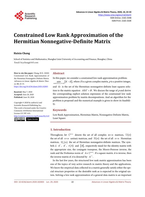 pdf constrained low rank approximation of the hermitian nonnegative definite matrix