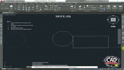 HOW TO USE MOVE COMMAND AUTOCAD YouTube
