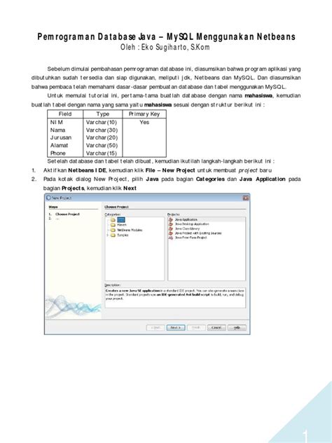 pemrograman database java mysql pdf