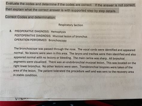 evaluate the codes and determine if the codes are
