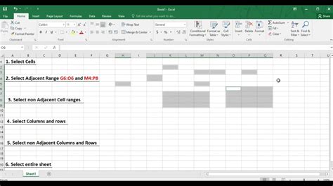 How To Select Cells And Cell Ranges In Excel YouTube