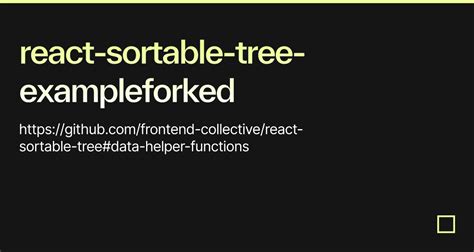 React Sortable Tree Examples CodeSandbox