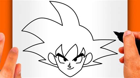 How To Draw Goku Easy For Beginners Goku Drawing Tutorial Step By Step Youtube