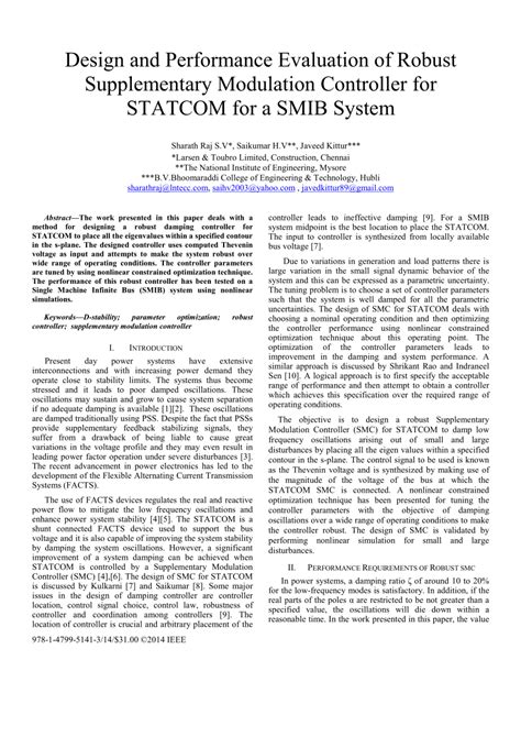 pdf design and performance evaluation of robust supplementary modulation controller for