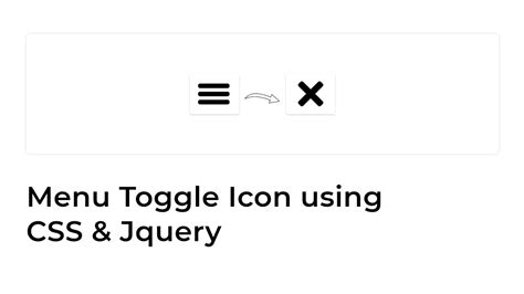 Menu Toggle Icon Using CSS Jquery Hamburger Toggle Menu YouTube