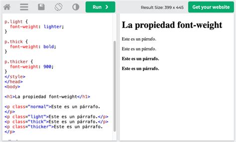 Colocar Texto En Negrita En Html Con Peso De Fuente