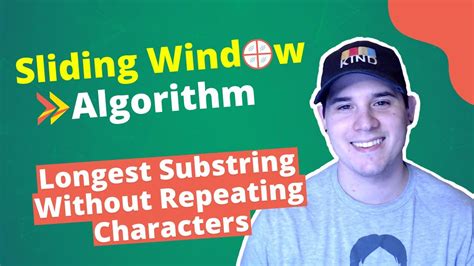 sliding window algorithm longest substring without repeating characters leetcode youtube
