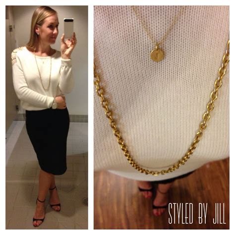 Monday Comfy Monday Oversized Sweater Pencil Skirt Gold Details
