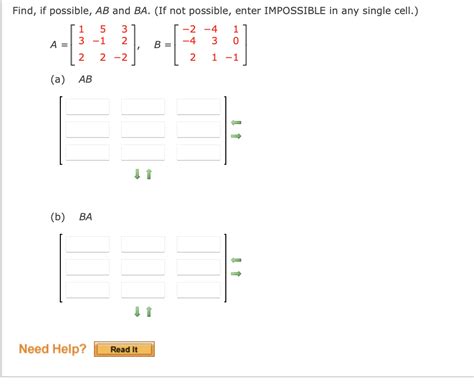 solved find if possible ab and ba if not possible enter