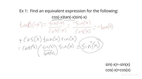 how to use even and odd properties of trigonometric functions trigonometry