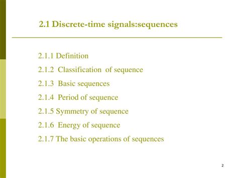 ppt chapter 2 discrete time signals and systems powerpoint presentation id 582474