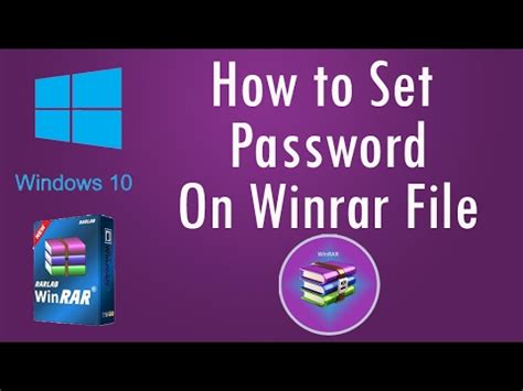 How To Set Password On Winrar File YouTube