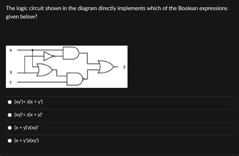 solved the logic circuit shown in the diagram directly