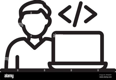 Software Developer Icon Vector Image Suitable For Mobile Apps Web