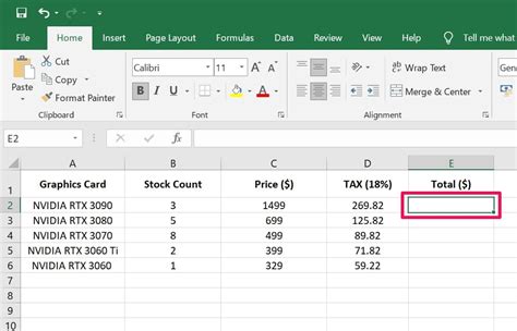 How To Apply Sum Formula To Entire Column In Excel Without Dragging