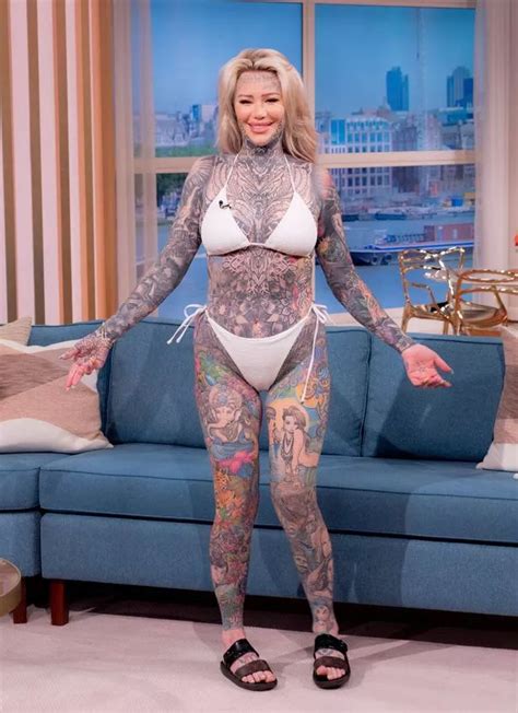 Uks Most Tattooed Woman Strips Live On This Morning And Says Rishi Sunak Is Gorgeous Ok