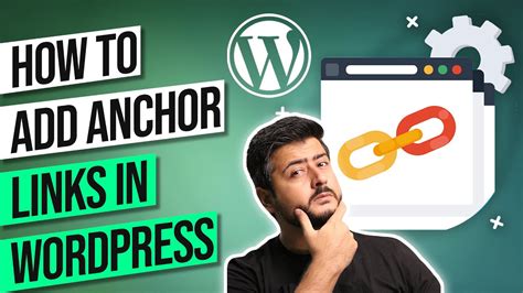 how to add anchor links in wordpress step by step