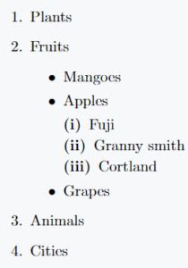 How To Create List Enumerate And Itemize In LaTeX