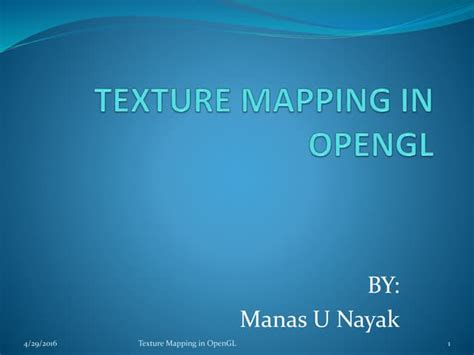 texture mapping in opengl ppt