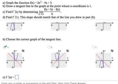 solved graph the function f x 2x2 5x 3 draw a tan