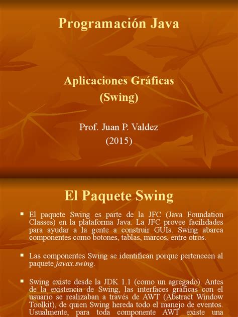 presentacion java xviii pdf java lenguaje de programación ventana informática