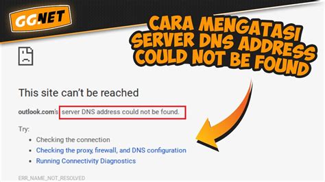 2 Cara Mengatasi Server DNS Address Could Not Be Found Di Windows YouTube