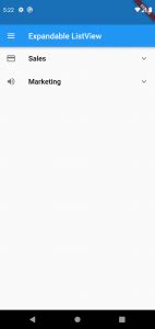 Expandable ListView In Flutter Mobikul