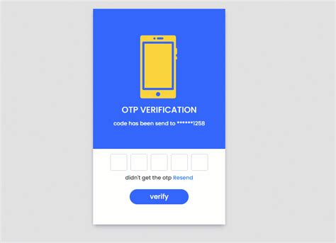otp verification card design html css and bootstrap rustcode