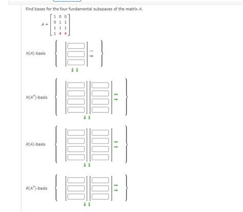 solved find bases for the four fundamental subspaces of the