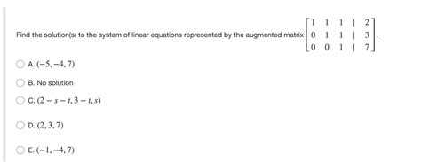 solved 1 1 find the solution s to the system of linear