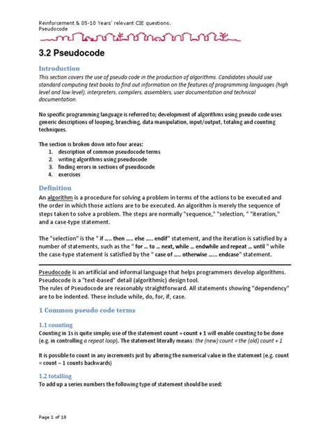 pseudocode pdf pdf algorithms control flow