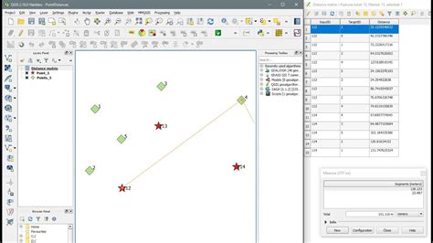QGIS Distance Matrix Point Distance Compute Distances Between