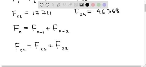 let fn denotes the nth fibonacci number where f1 f2 1 if f22 17 711 and f24 46 368