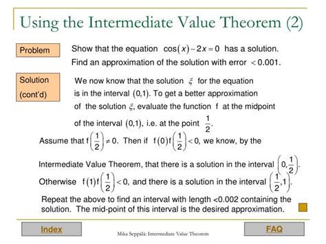 ppt 4 1 intermediate value theorem for continuous functions powerpoint presentation id 6103193