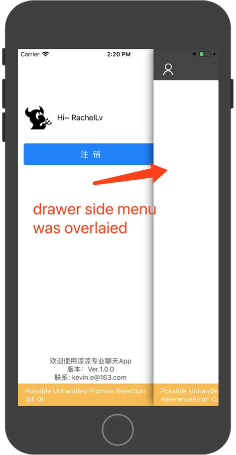 Error Drawer Side Menu Is Overlaid By Main Menu Issue 3214 Wix