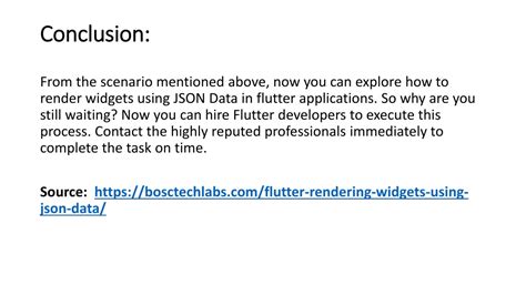 PPT How To Render Flutter Widgets Using JSON Data PowerPoint
