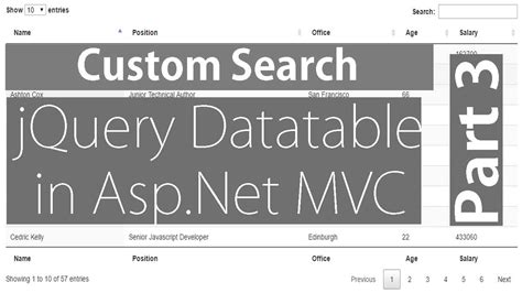 custom search in jquery datatable part 3 youtube