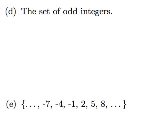 solved express each of the following sets using set builder