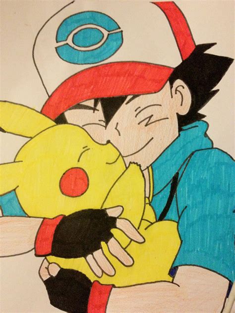 Ash And Pikachu Hug By Pyroteddy123 On Deviantart