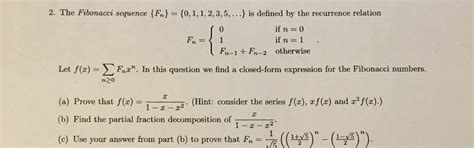 the fibonacci sequence {f n} {0 1 1 2 3 5 }