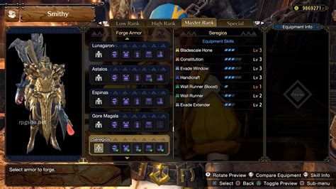Monster Hunter Rise Sunbreak Master Rank Male Armor Sets All Master Rank Male Armor Sets