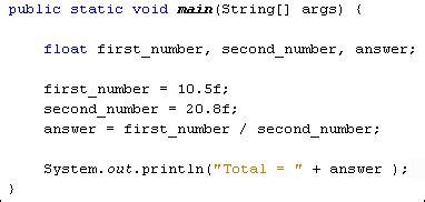 Java For Complete Beginners Short And Float Variables
