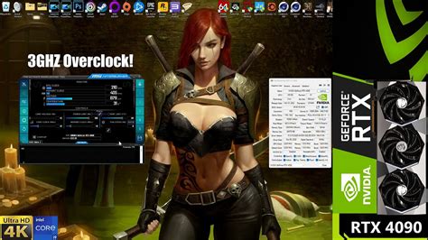 NVIDIA RTX 4090 3GHz Overclock Settings 3DMark Benchmarks I9 12900K