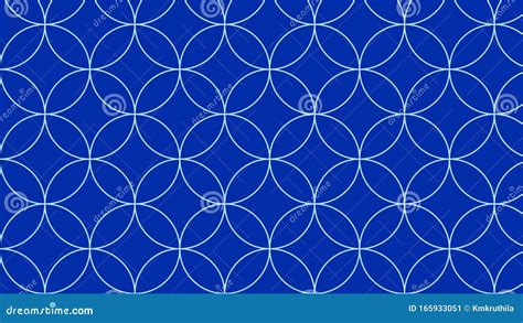 royal blue seamless overlapping circles pattern background stock vector illustration of