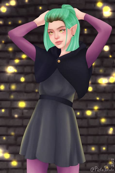 Green Haired Amity Blight By Pieta Potato On Deviantart