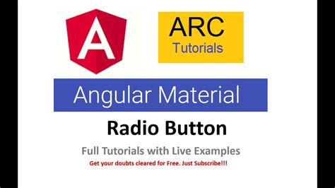 angular material tutorial angular material radio button angular tutorials for beginners