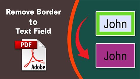 how to remove the border from a text field in fillable pdf form in adobe hello everyone