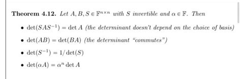 solved theorem 4 12 let a b s∈fn×n with s invertible and