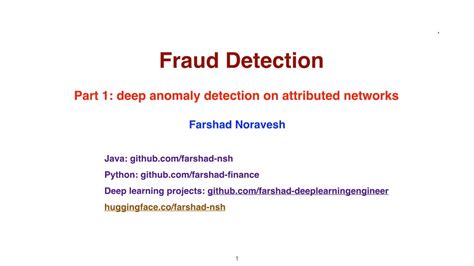 part 1 deep anomaly detection on attributed networks youtube