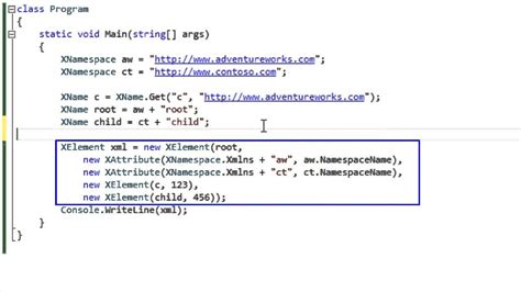 linq to xml namespaces and names youtube